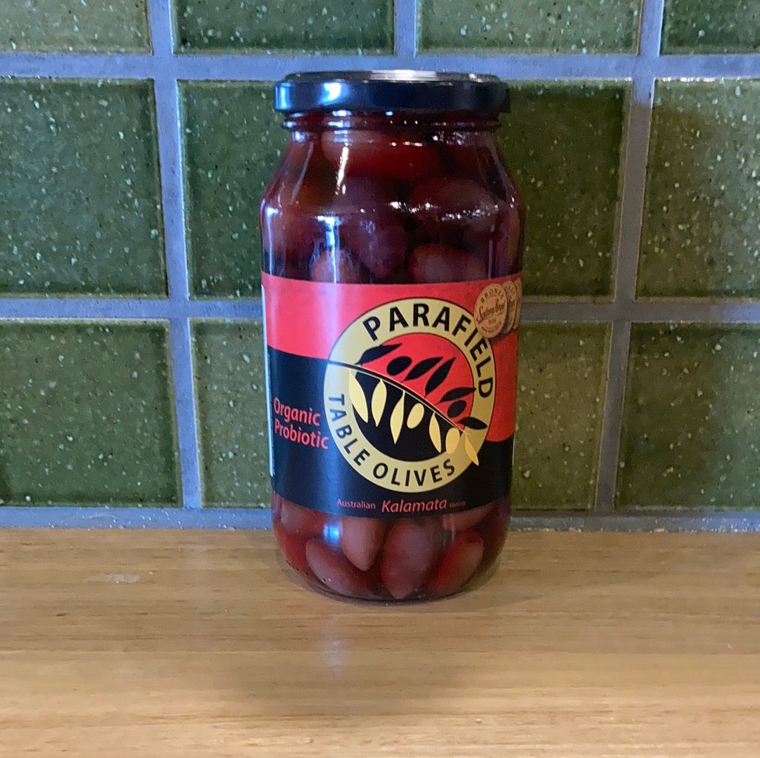 Parafield Table Olives Kalamata 500g – Rhubarb Rhubarb Organics