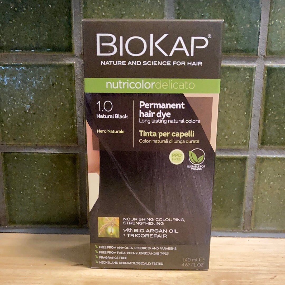 Biokap Nutricolour Hair Dye Natural Black 140ml – Rhubarb Rhubarb Organics