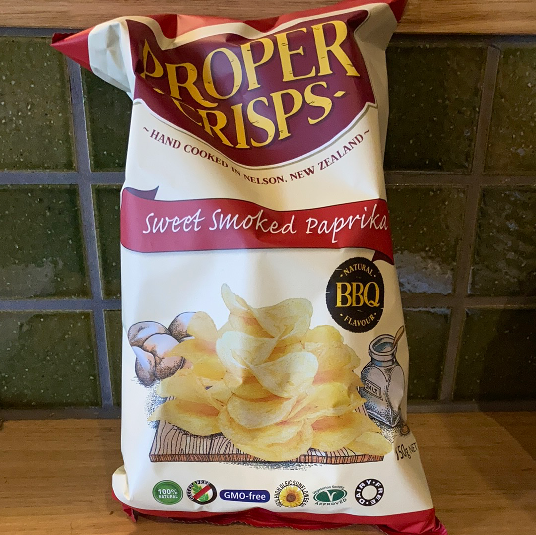 Proper Crisps Sweet Smoked Paprika 150g – Rhubarb Rhubarb Organics