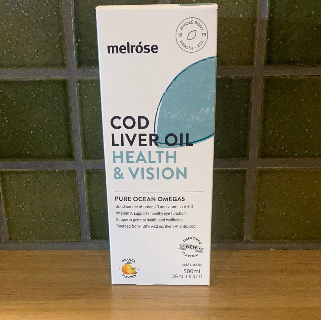 Melrose Cod Liver Oil 500ml – Rhubarb Rhubarb Organics