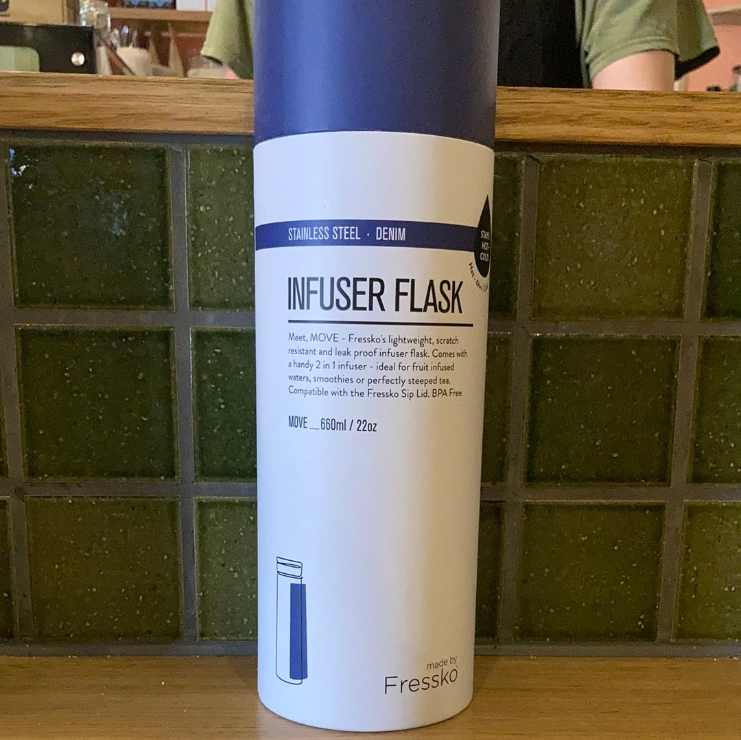 Fressko Move Infuser Flask Denim 660ml – Rhubarb Rhubarb Organics